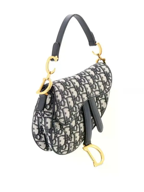 Dior Saddle Handbag Oblique Canvas Mini Shoulder Bag - Blue
