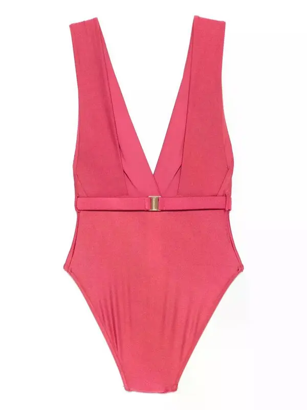 Zimmermann Belted V-neck One-piece Swimsuit
