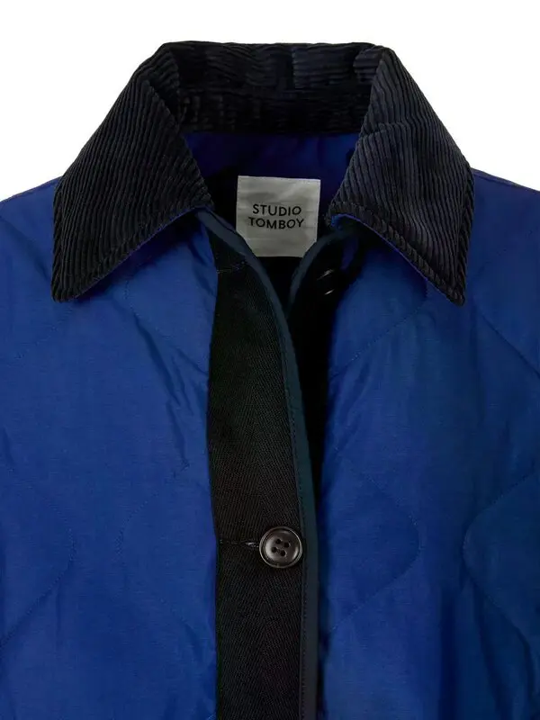 STUDIO TOMBOY Corduroy-collar Quilted Coat