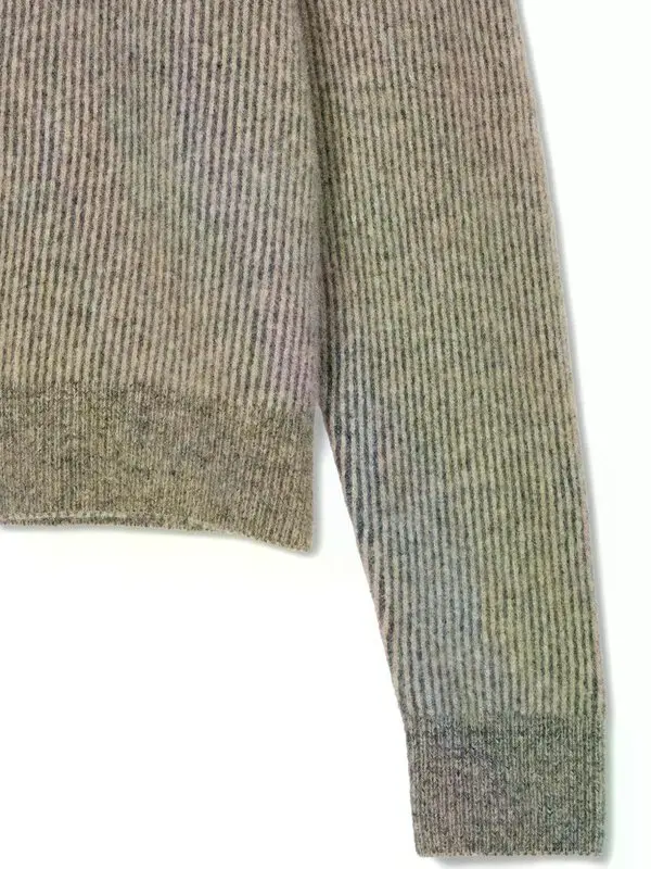 STUDIO TOMBOY Round Neck Striped Knit Sweater