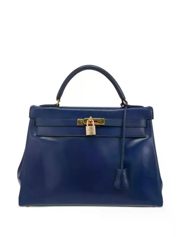 Hermès Pre-owned 1991 Kelly 32 Leather Tote Bag - Blue