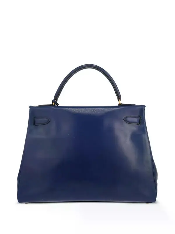 Hermès Pre-owned 1991 Kelly 32 Leather Tote Bag - Blue