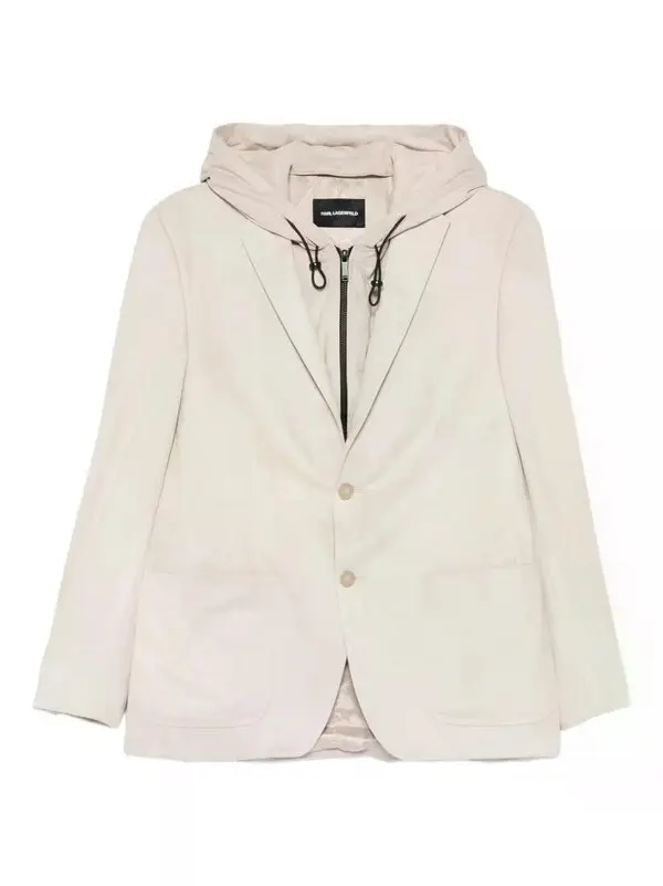 Karl Lagerfeld Paneled Hooded Blazer