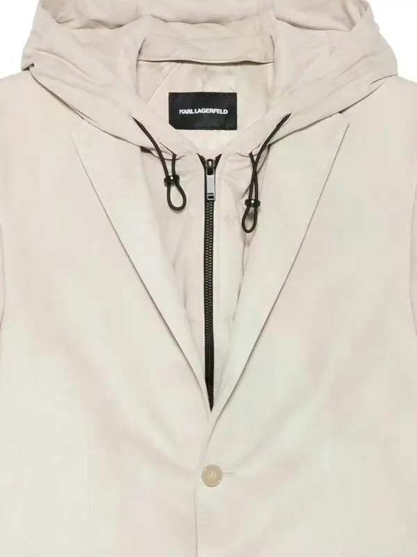 Karl Lagerfeld Paneled Hooded Blazer