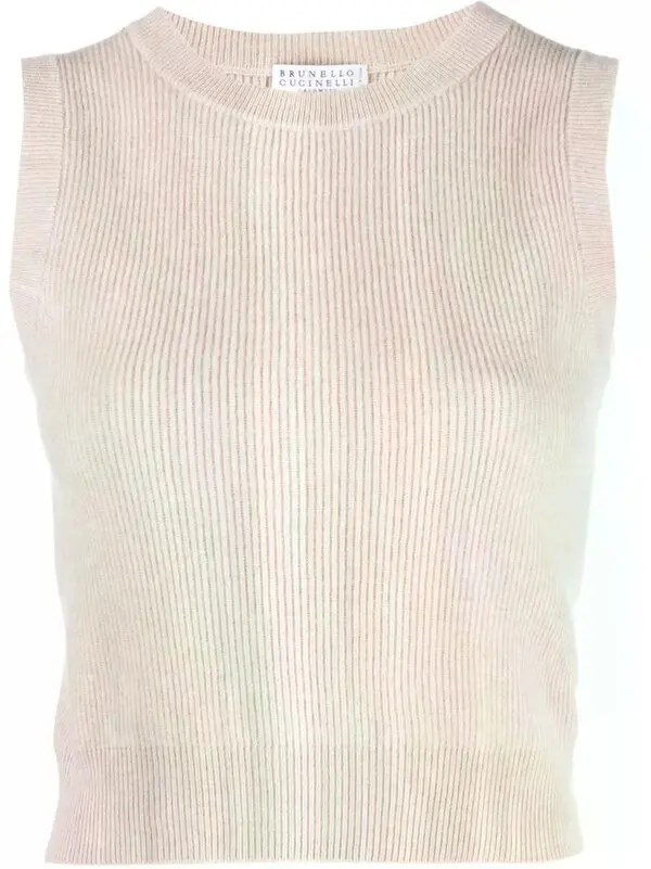 Brunello Cucinelli Ribbed-knit Sleeveless Sweater