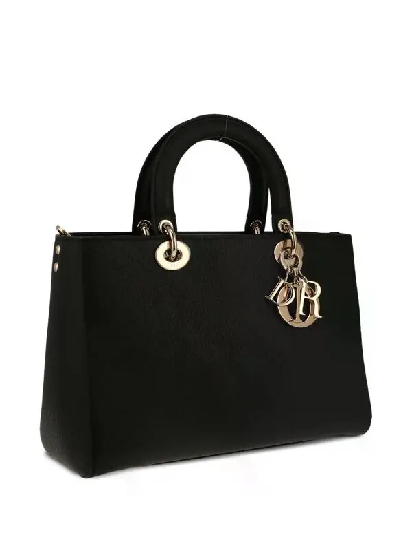 Dior Lady Grained-leather Handbag - Black