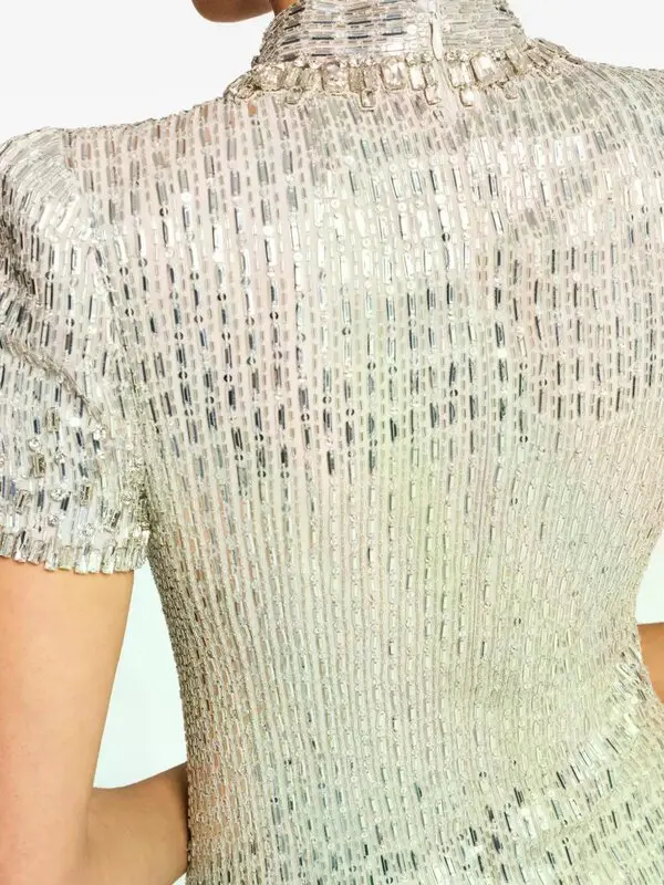 Jenny Packham Kitty Sequin-embellished Turtleneck Mini Dress