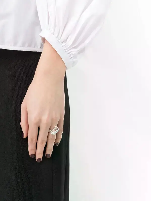 SHAUN LEANE Sterling Serpent's Trace Diamond Wrap Ring - Silver