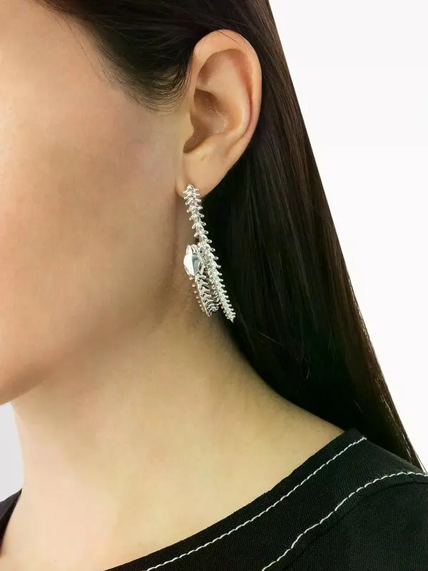 SHAUN LEANE Serpent Trace Hoop Earrings - Silver