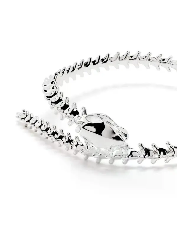 SHAUN LEANE Serpent Trace Hoop Earrings - Silver