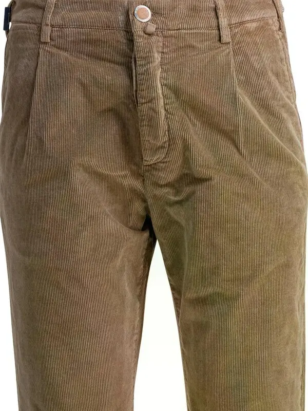 Jacob Cohen Corduroy Pleated Trousers - Brown