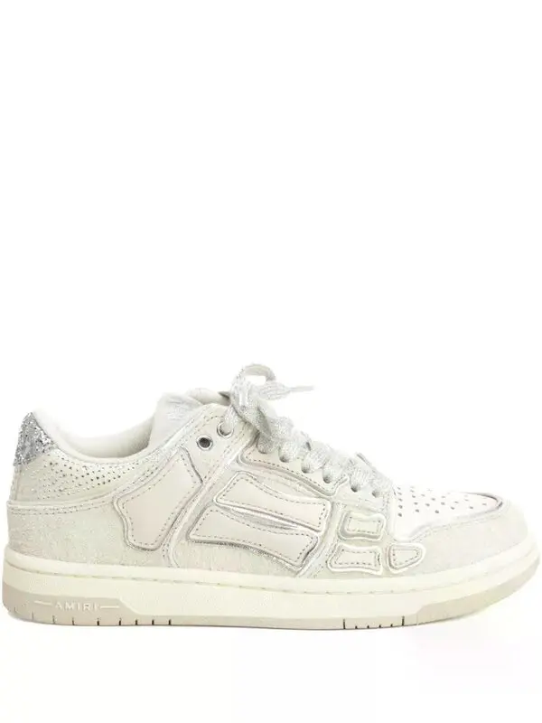 Amiri Glitter Skel Top Low Sneakers - Neutrals