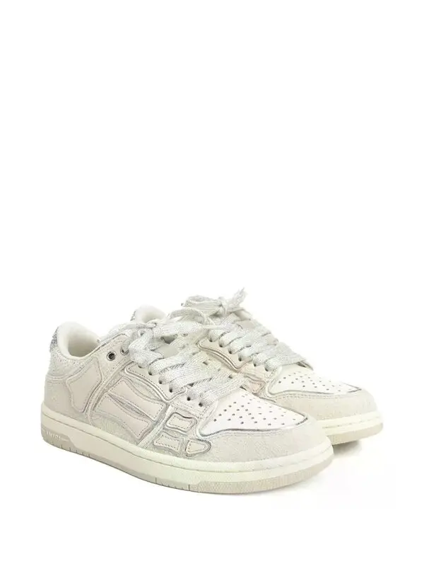 Amiri Glitter Skel Top Low Sneakers - Neutrals