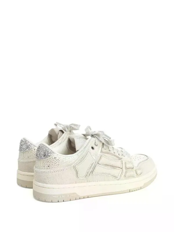 Amiri Glitter Skel Top Low Sneakers - Neutrals