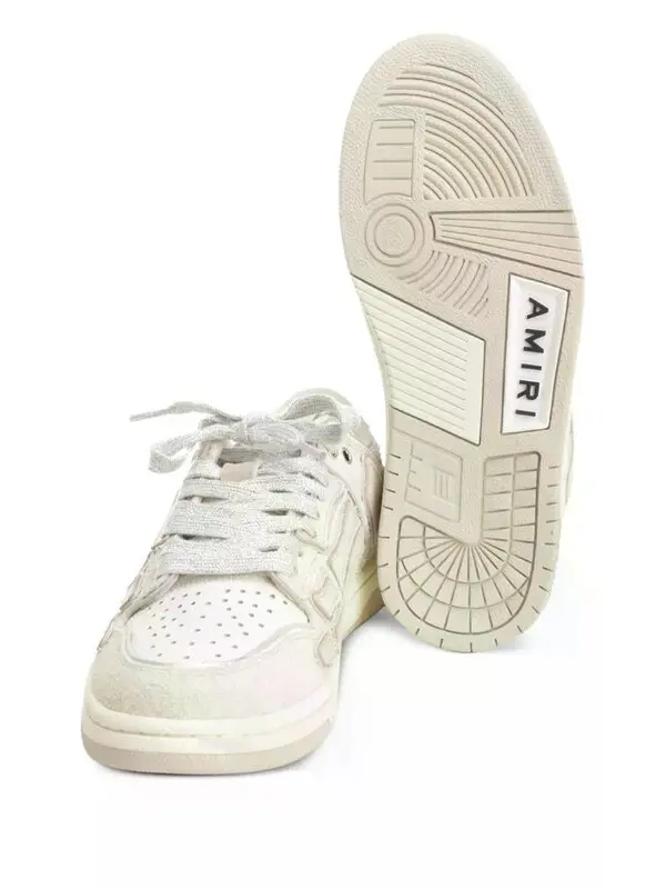 Amiri Glitter Skel Top Low Sneakers - Neutrals