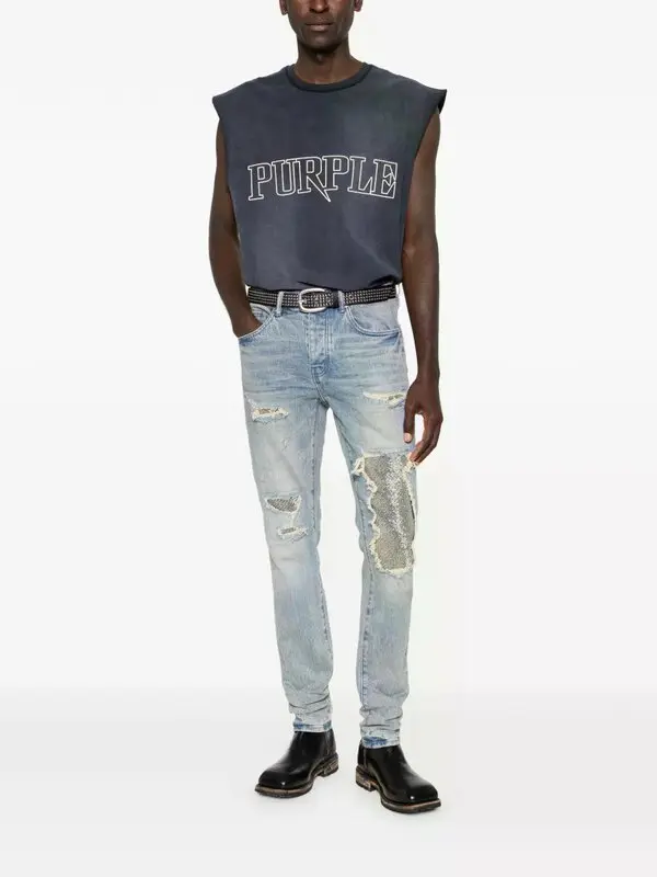 PURPLE BRAND Sequin-embellished Denim Jeans