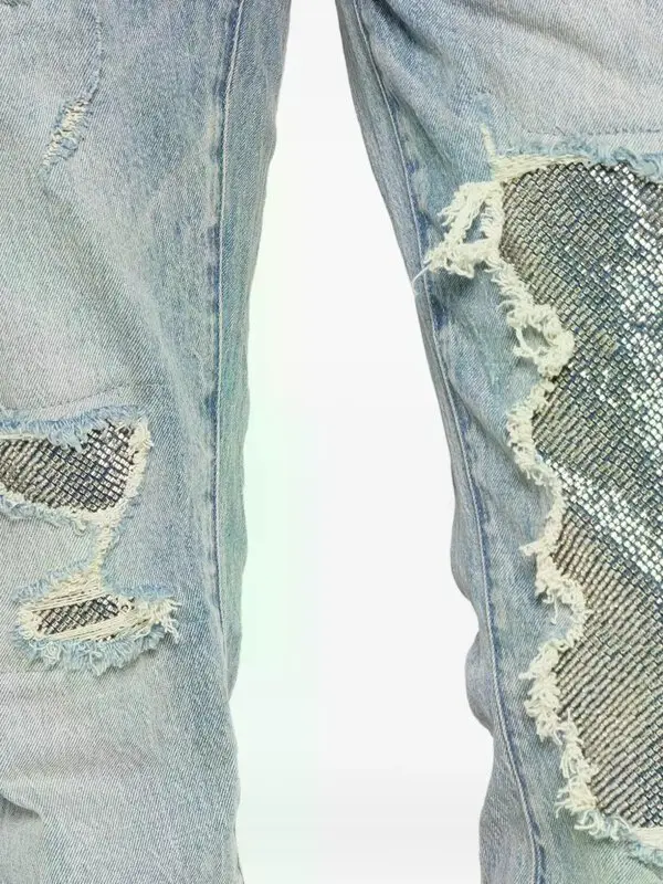 PURPLE BRAND Sequin-embellished Denim Jeans