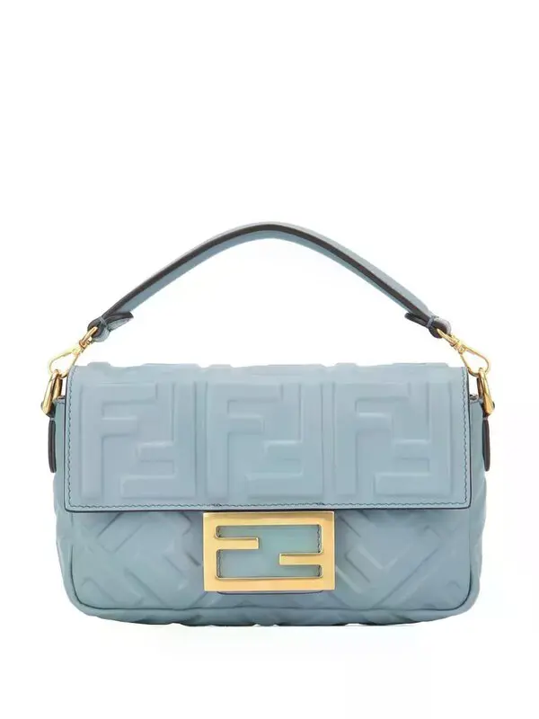 Fendi Mini Baguette Embossed-logo Shoulder Bag