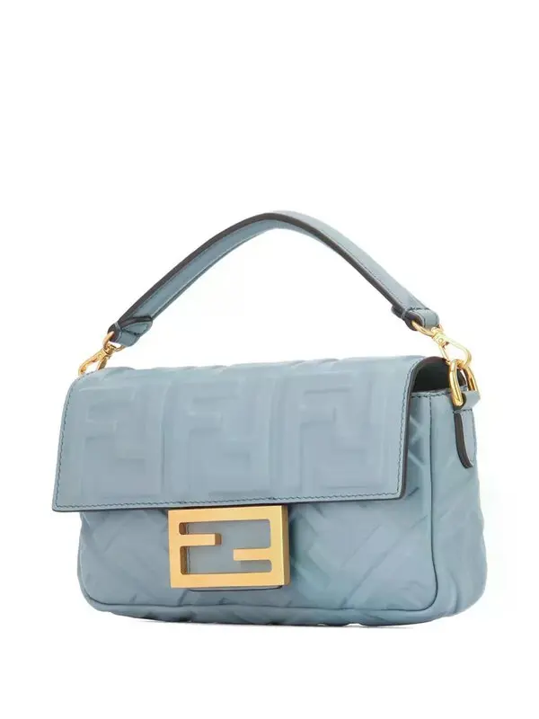 Fendi Mini Baguette Embossed-logo Shoulder Bag