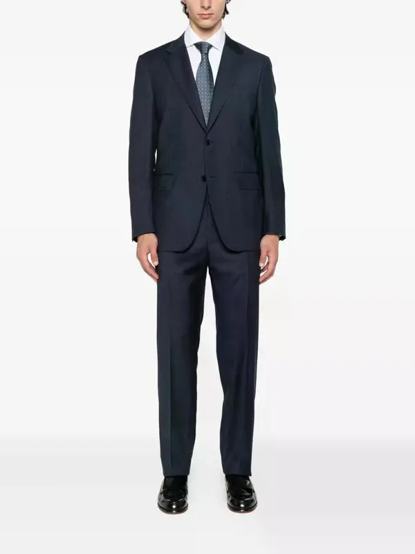 Canali Checked Suit - Blue