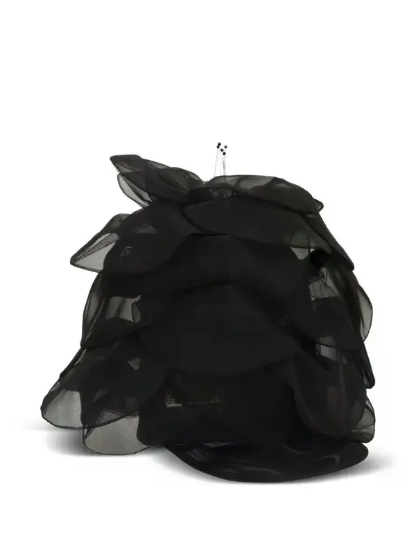 STEPHEN JONES Ruffled Embellishment Hat - Black