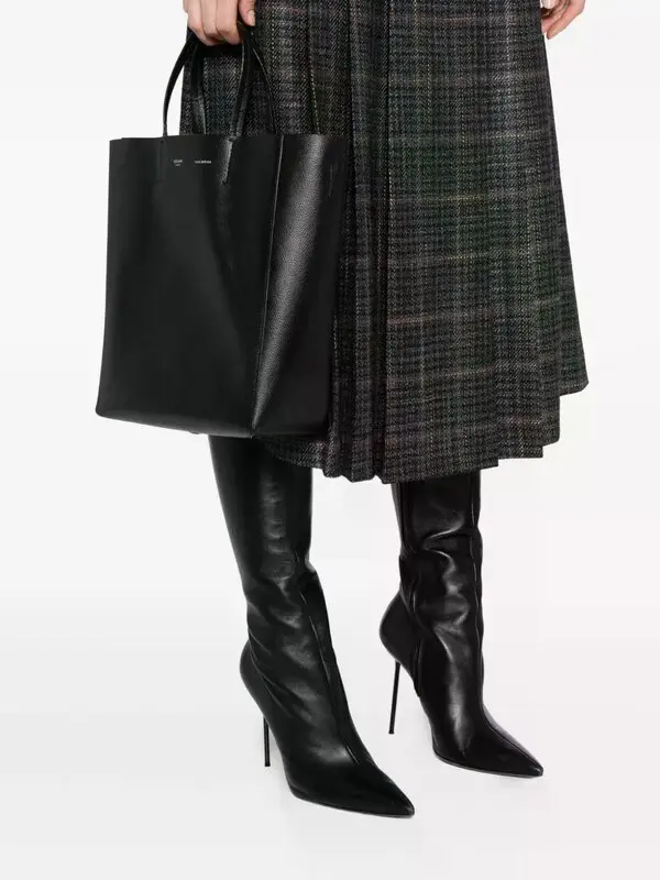 Celine Leather Tote Bag - Black