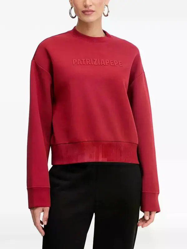 Patrizia Pepe Logo-lettering Crew-neck Sweatshirt