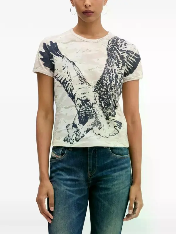 DIESEL® Eagle Graphic T-shirt - Neutrals