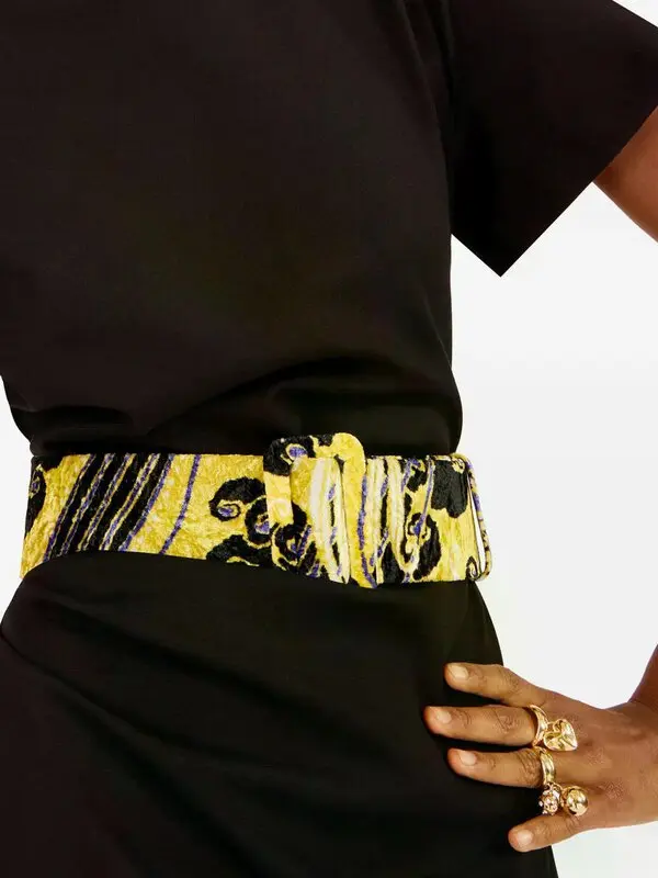La DoubleJ Patterned Buckle Belt