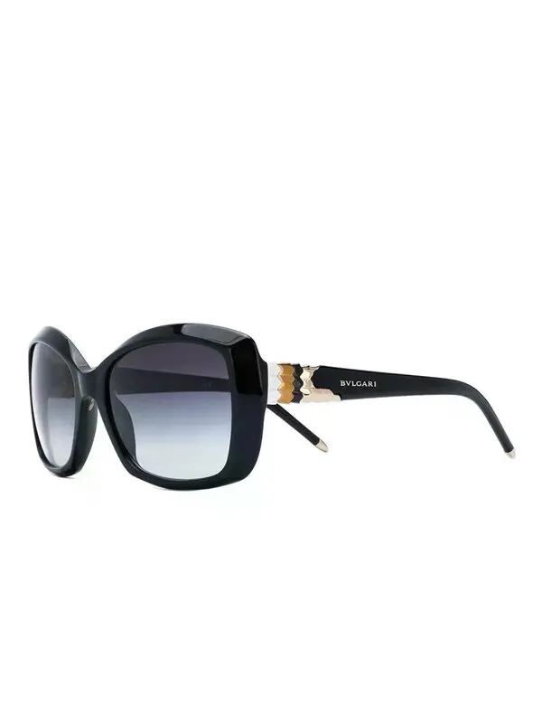 BVLGARI 1990s Embellished Square-frame Sunglasses