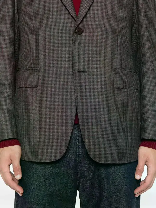 Canali Checked Two-button Blazer - Brown