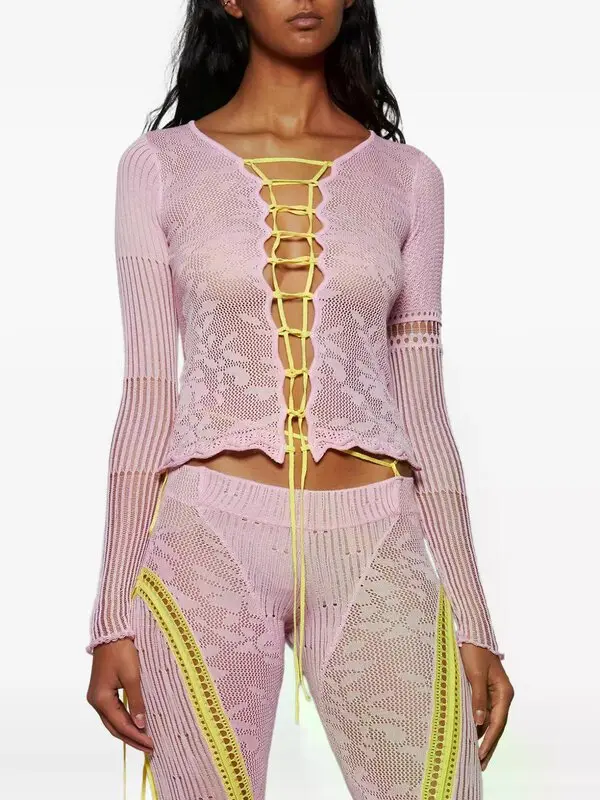 ROBERTA EINER Kat Lace-up Top