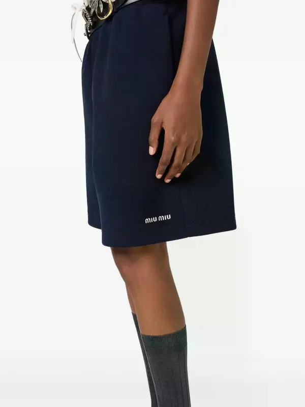 Miu Miu Cotton-jersey Bermuda Shorts