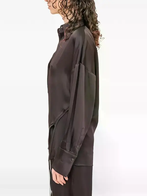 Andrea Ya'aqov V-neck Open-back Blouse