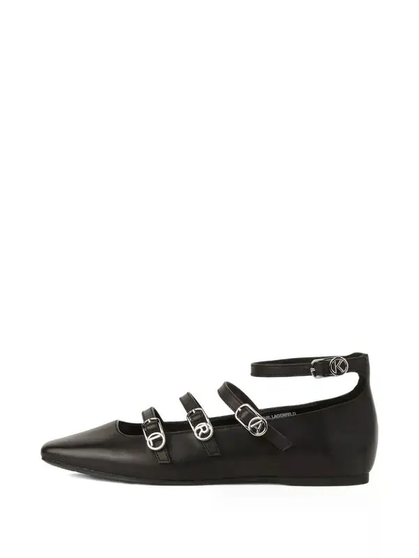 Karl Lagerfeld Konnie Four-strap Buckle Flats