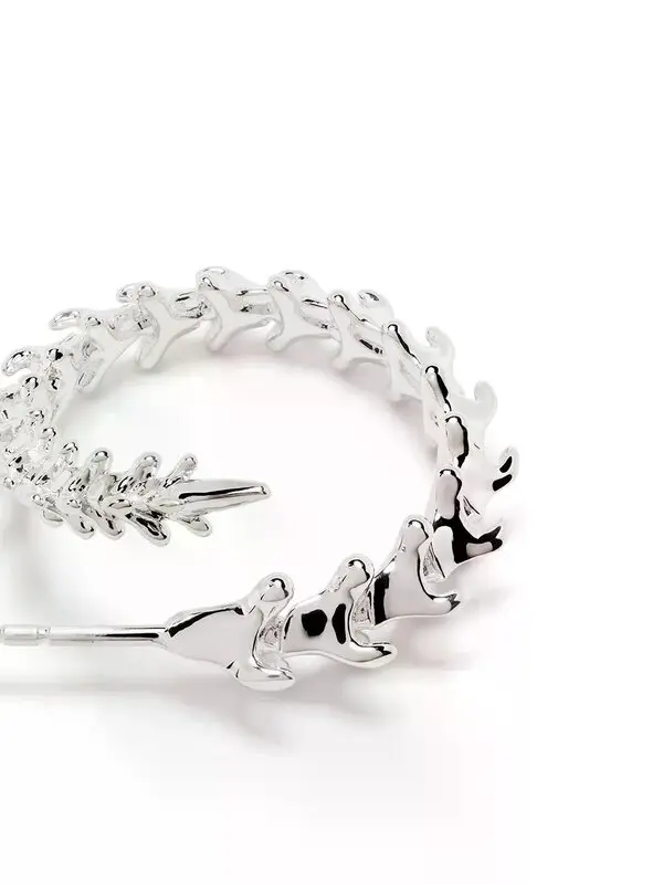 SHAUN LEANE Serpent Trace Mini Hoop Earrings - Silver