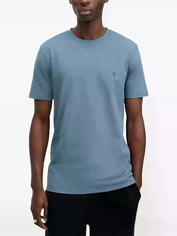 ALLSAINTS Brace Logo-embroidered Round-neck T-shirt - Blue