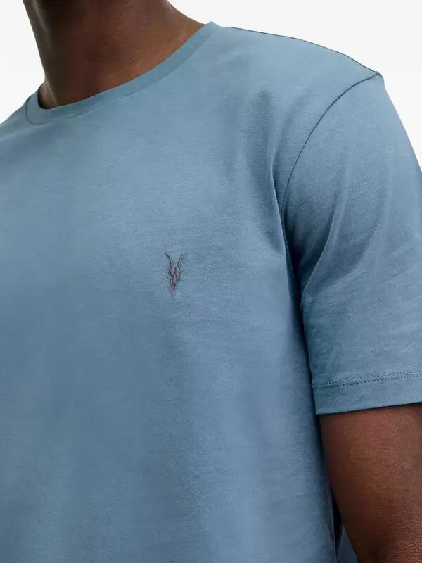 ALLSAINTS Brace Logo-embroidered Round-neck T-shirt - Blue