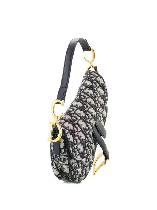 Dior Saddle Handbag Oblique Canvas Mini Shoulder Bag - Blue