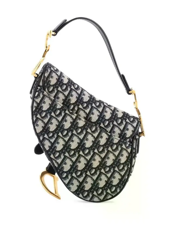 Dior Saddle Handbag Oblique Canvas Mini Shoulder Bag - Blue