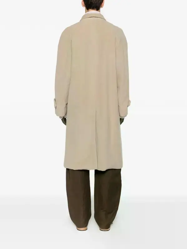 A.N.G.E.L.O. VINTAGE CULT Single-breasted Buttoned Coat With Sashiko Embroidery