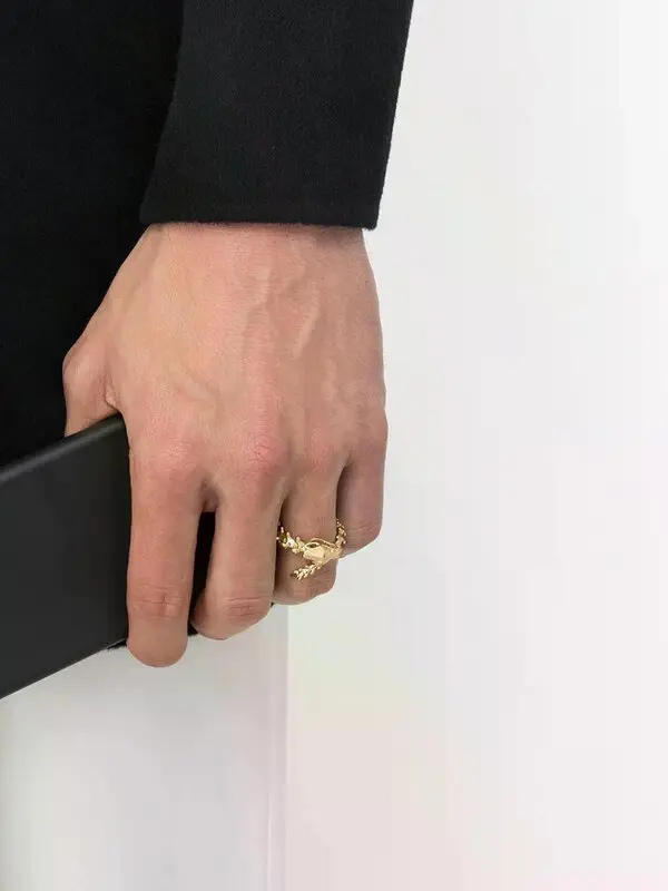 SHAUN LEANE Serpent Trace Wrap Ring In Vermeil