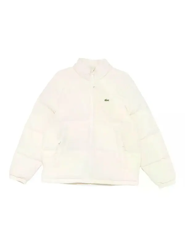 Lacoste Zip Puffer Coat - Neutrals