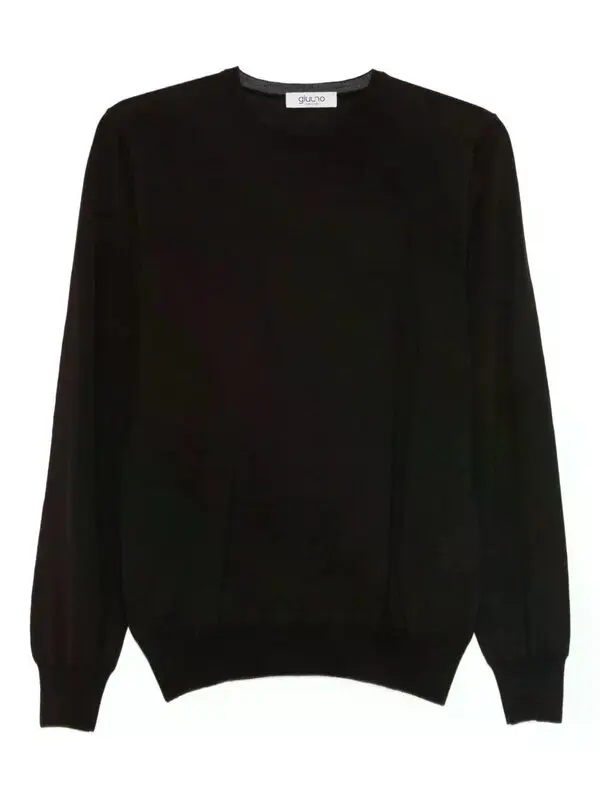 GIUUNO Crew-neck Panelled T-shirt