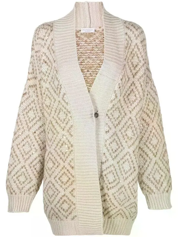 Brunello Cucinelli Jacquard-knit Cardigan