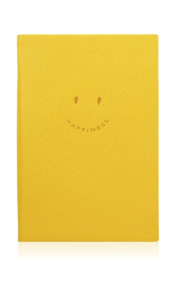 Smythson Happiness Chelsea Leather Notebook - Yellow