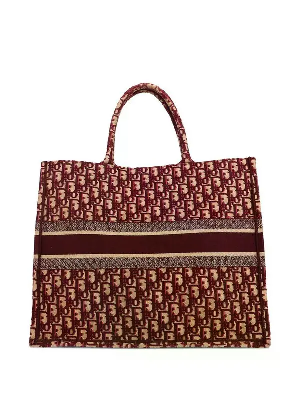 Dior Oblique Book Tote - Red