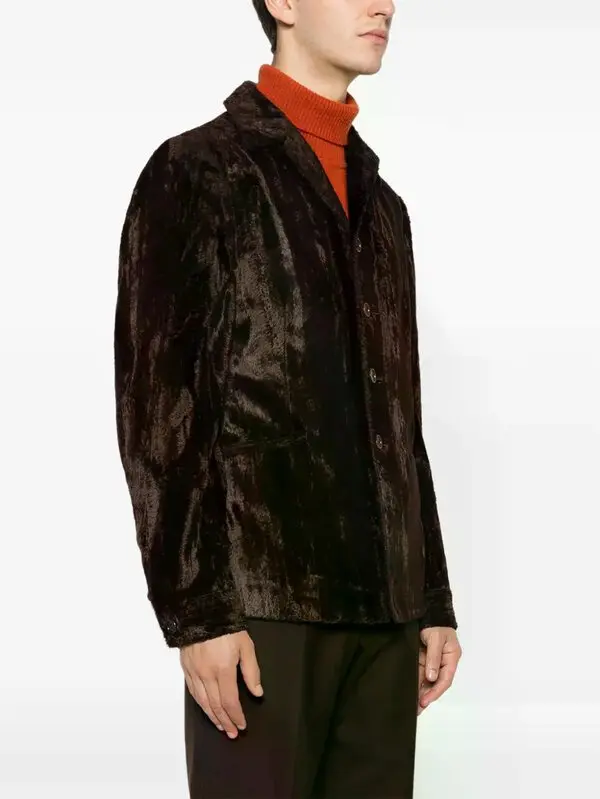 ROMEO GIGLI 1990s Faux-fur Single-breasted Jacket
