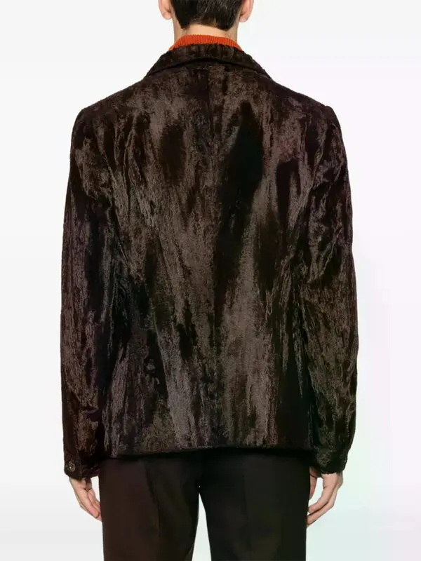 ROMEO GIGLI 1990s Faux-fur Single-breasted Jacket