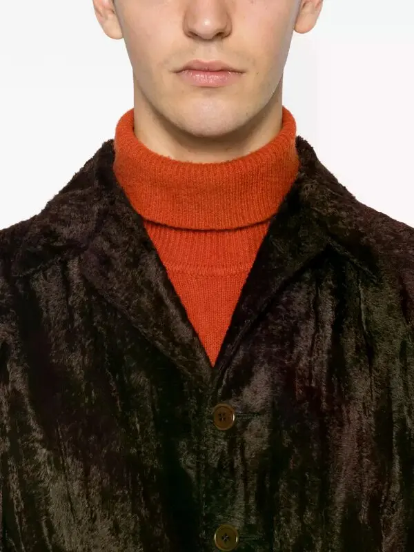 ROMEO GIGLI 1990s Faux-fur Single-breasted Jacket